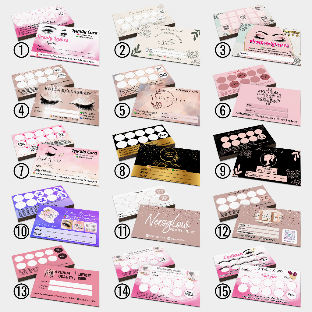 Jual Loyalty Card, Member Card, Kartu member, Stamp card, Reward Card ...
