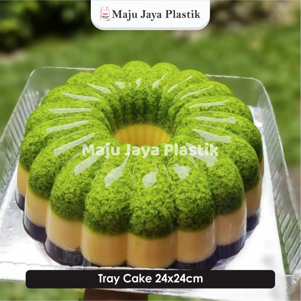 Jual Tatakan Puding Plastik Bulat Kotak Mika Tray Cake Tatakan Kue Bolu ...