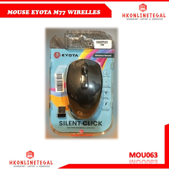 Jual Mouse Eyota M77 Wireless Silent Click | Shopee Indonesia