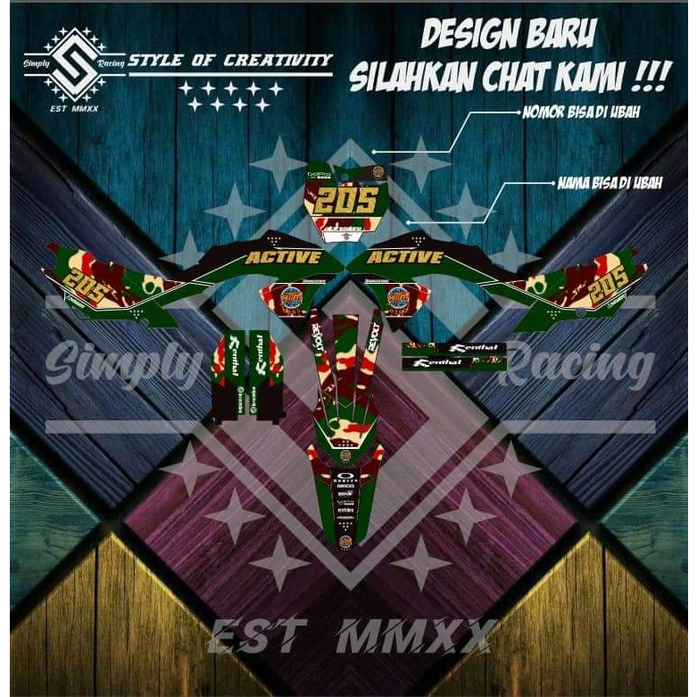 Jual variasi decal stiker motor full body design bisa di sesuaikan bisa ...