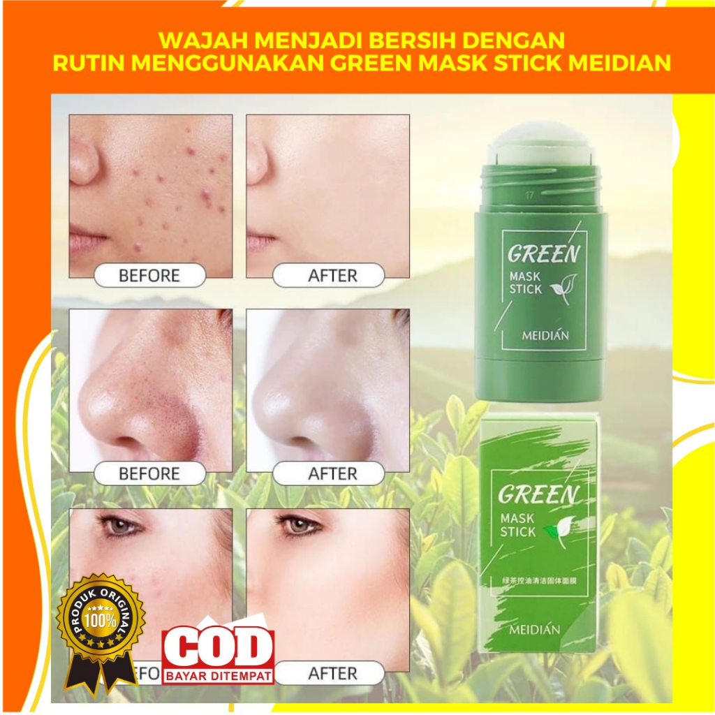 Jual Green Mask Stick Original 100% / Meidian Green Mask Stick / Masker ...