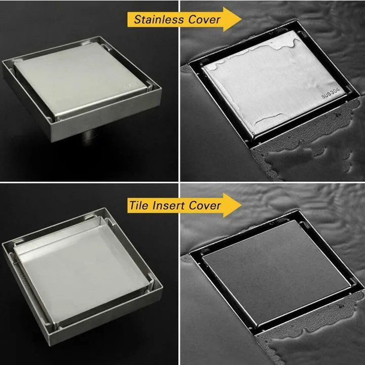 Jual Floor Drain Stainless 304 T91- Saringan air Got kamar mandi smart ...