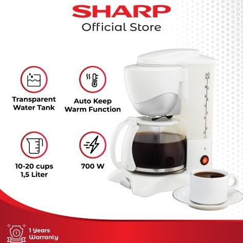 Jual Coffee Maker Sharp HM-80L-W Mesin Pembuat Kopi Listrik HM80L(W ...