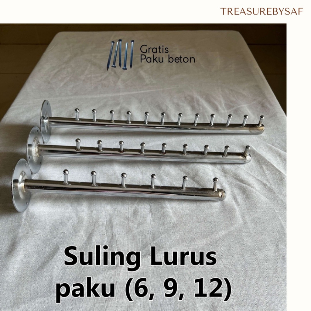 Jual SAF Hanger Suling Tembok Besi Lurus Paku 6,9,12 Titik / Gantungan ...