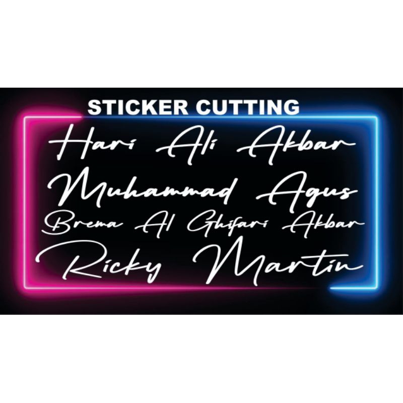 Jual stiker nama / alias costum nama / buat nama stiker | Shopee Indonesia