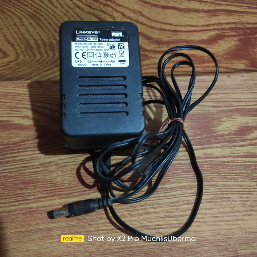 Jual Adaptor Linksys 12v 1000mA AM-1201000V Original Trafo Adapter ...