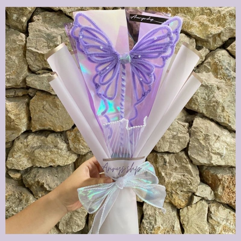 Jual [Ready] bouquet butterfly / buket kupu-kupu pipe cleaner /bucket ...