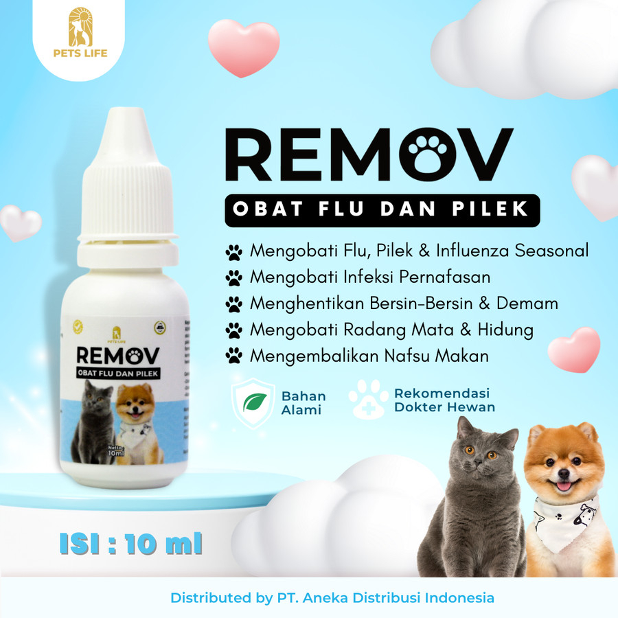 Jual REMOV Obat Flu Dan Pilek Kucing Dan Anjing 10ml | Shopee Indonesia