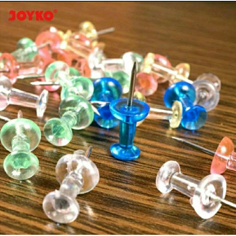 Jual Jarum Tekan Push Pin Paku Pin Joyko Paku Pin Gabus Kertas Klip ...