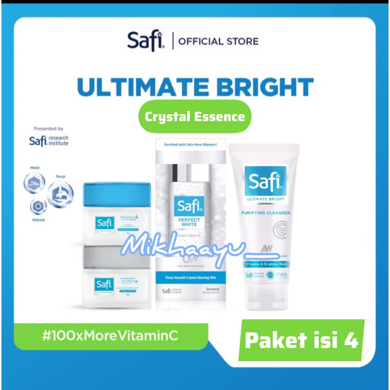 Jual Safi Ultimate Bright isi 4 (Crystal Essence) | Shopee Indonesia