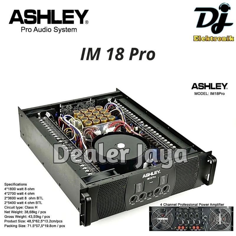 Jual Power Amplifier Ashley IM 18 PRO / IM18 PRO - 4 channel | Shopee ...
