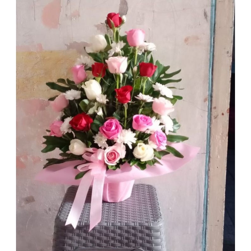Jual rangkaian bunga meja, isi bunga mawar fresh saja | Shopee Indonesia