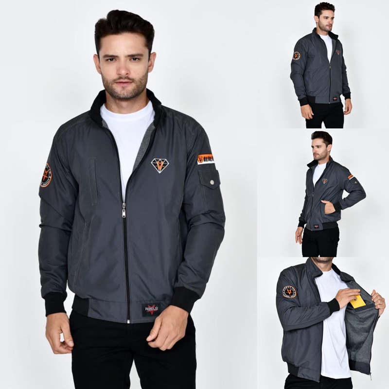 Jual Jaket pria terbaru casual Diamond Taslan Waterproof Jacket Mentel ...