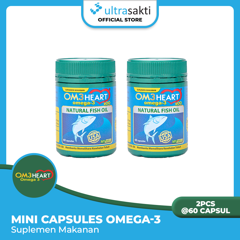 Jual Paket Omega 3 Om3heart Mini Capsules 2pcs @60 Softcapsules ...