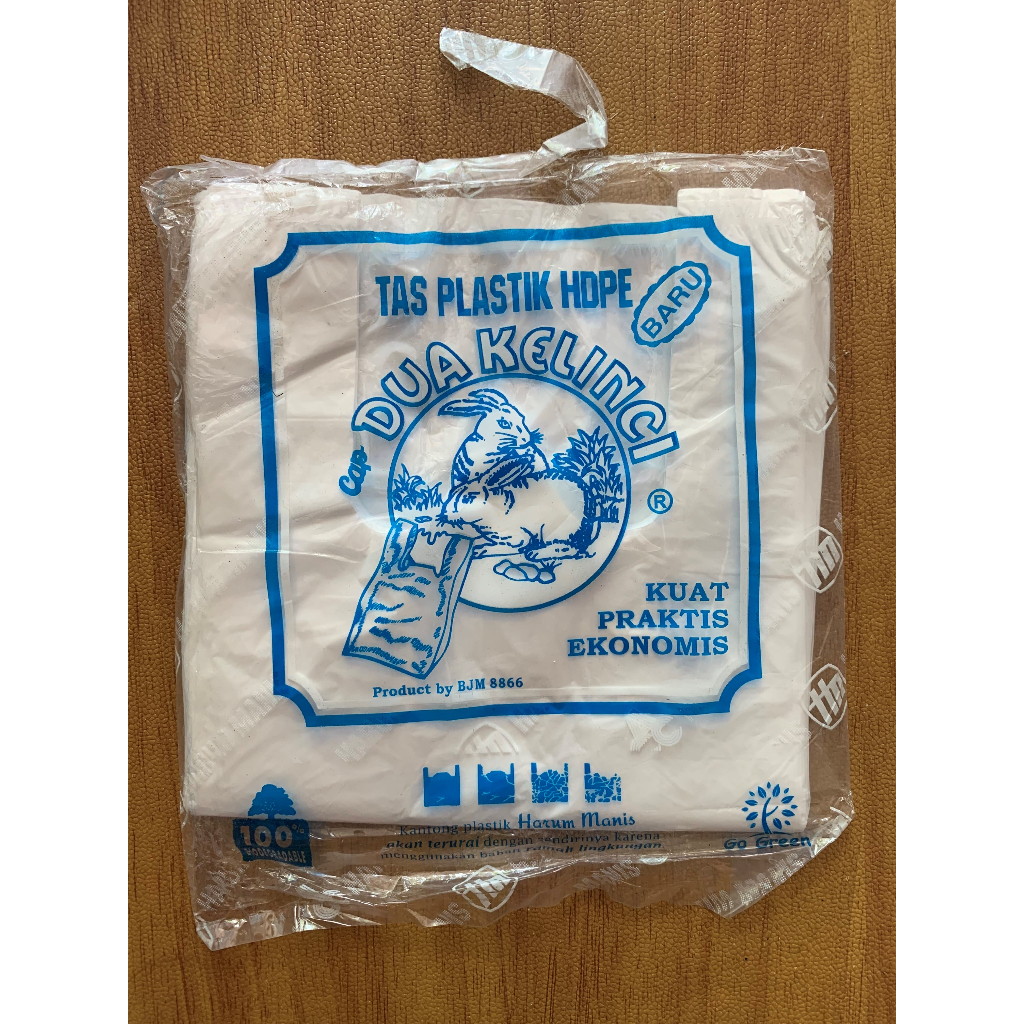 Jual Tas Kantong Plastik/ Tas Plastik HDPE Dua Kelinci Putih Kecil ...