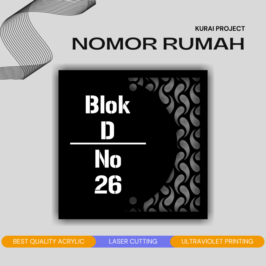 Jual Akrilik Custom Papan Alamat Rumah Nomer / Akrilik Nomor Rumah ...