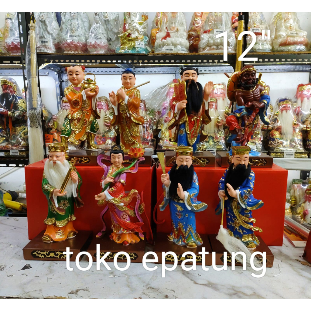 Jual patung dewa 8 dewa / delapan dewa / pa xian - fiber - 12 inch (g ...