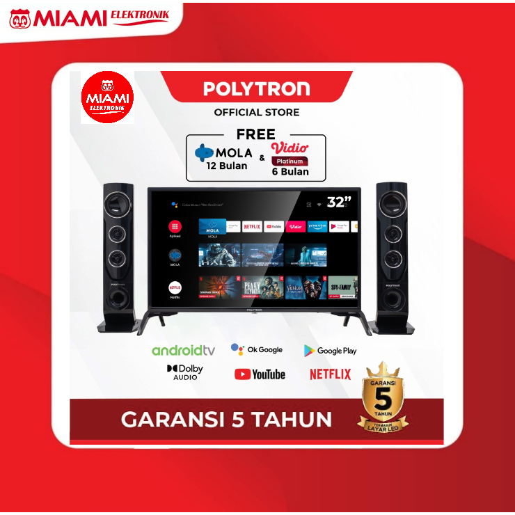 Jual POLYTRON PLD 32TAG9855 / PLD32TAG9855 Smart Cinemax Android TV 32 inch | Shopee Indonesia