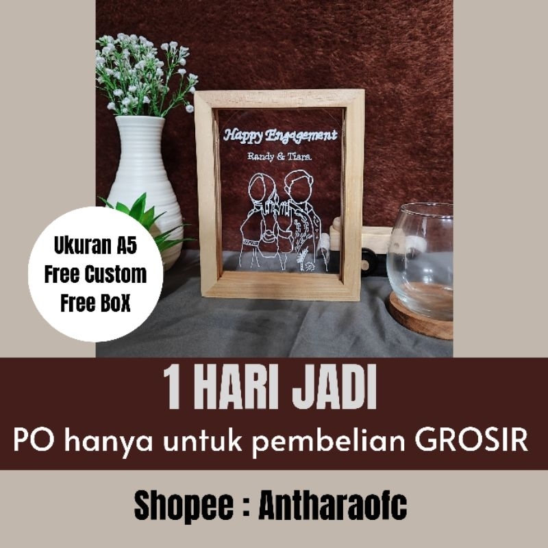Jual desain custom akrilik untuk kado wisuda kado pernikahan kado ultah ...