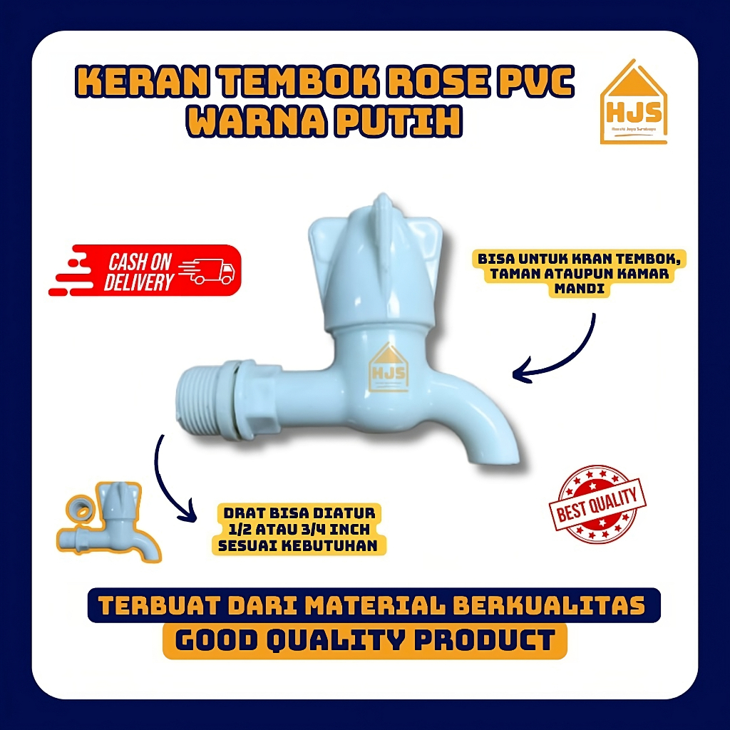 Jual Kran Air Tembok Putar / Keran Air Plastik Pvc two way / Selang Air ...