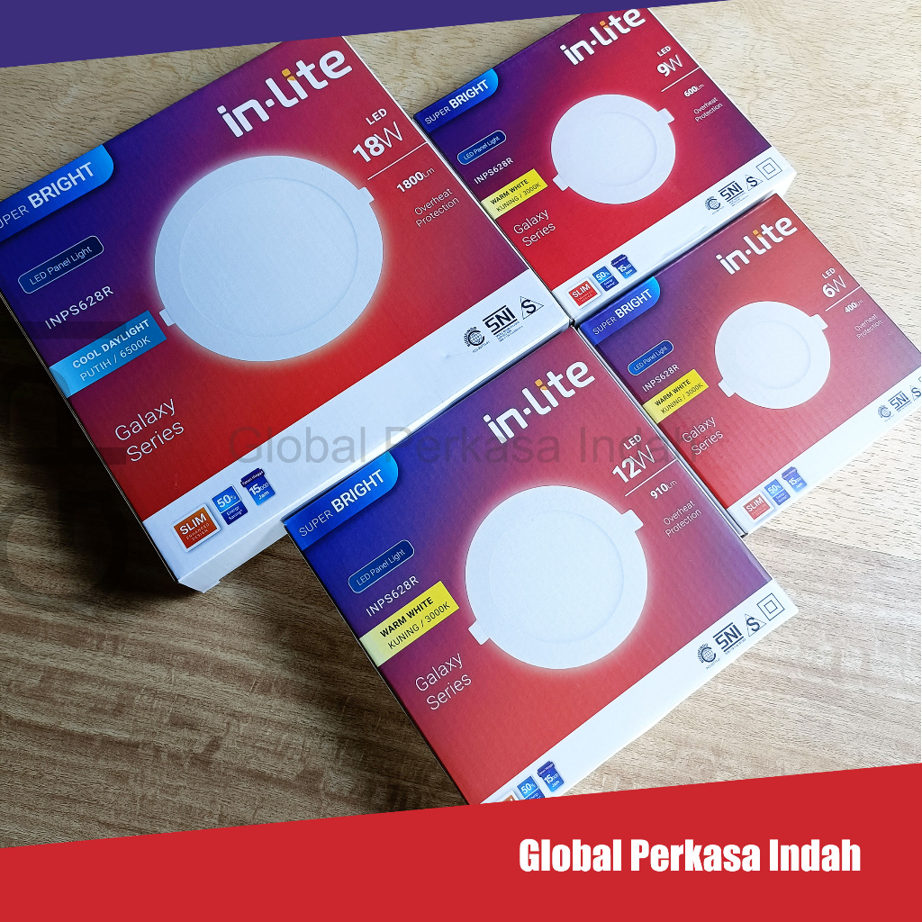 Jual INLITE LAMPU PANEL LED DOWNLIGHT BULAT INBOW 12W INPS628R - PUTIH KUNING SEMU | Shopee ...