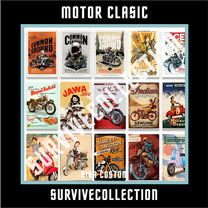 Jual POSTER DINDING MOTOR CLASIC | Shopee Indonesia