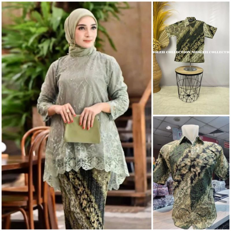 Jual Couple Keluarga - Setelan Baju Kebaya Mix Batik Pasangan ~ Set ...
