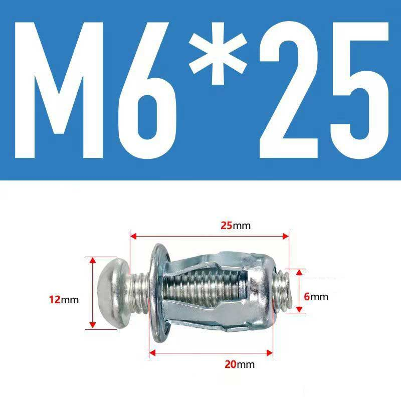 Jual Sekrup M5 / Sekrup M6 / Jack Nuts M5 / Jack Nuts M6 Bahan Metal 10pcs Untuk Dinding Besi ...