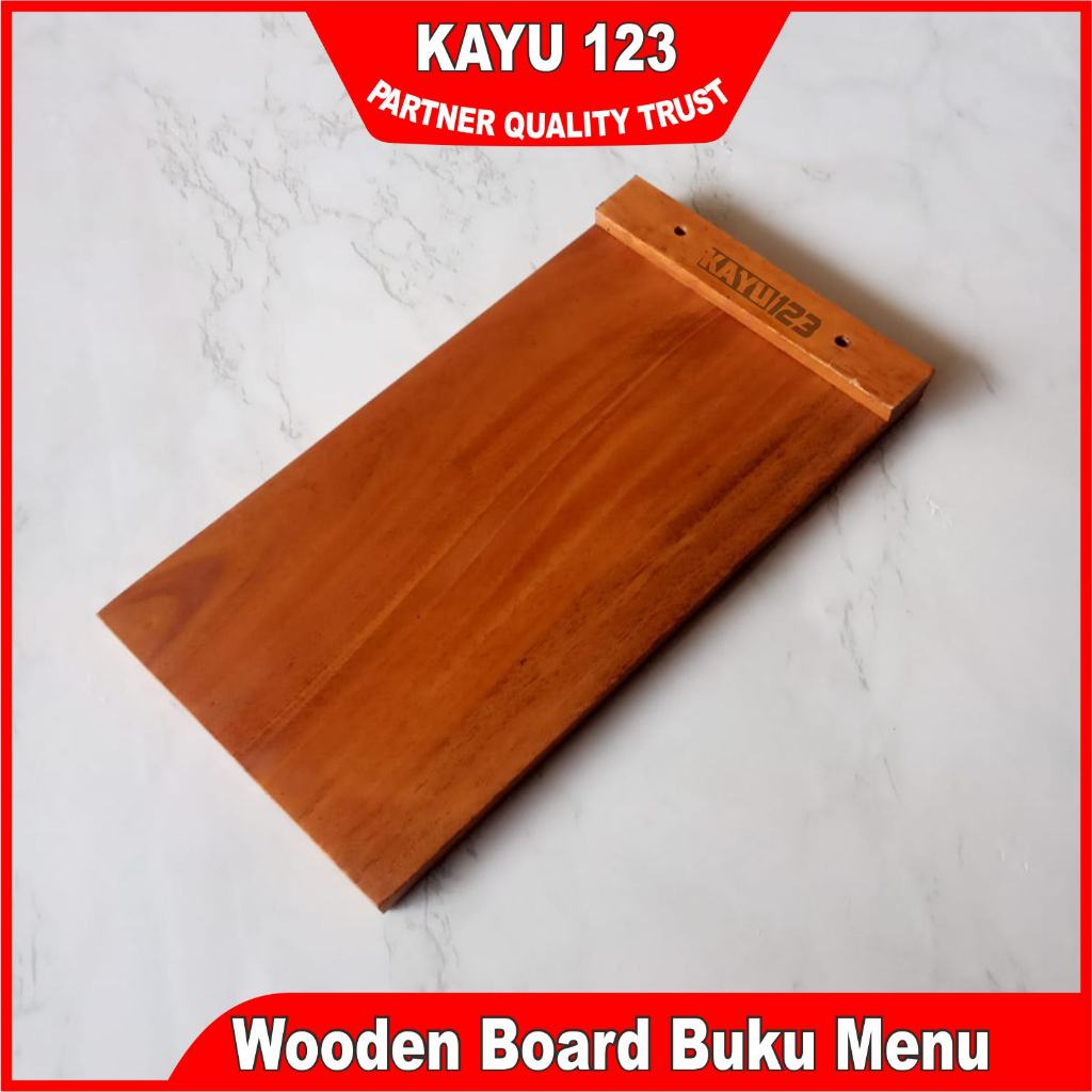 Jual Papan Buku Menu Kayu Wooden Board 33x23x2 | Shopee Indonesia