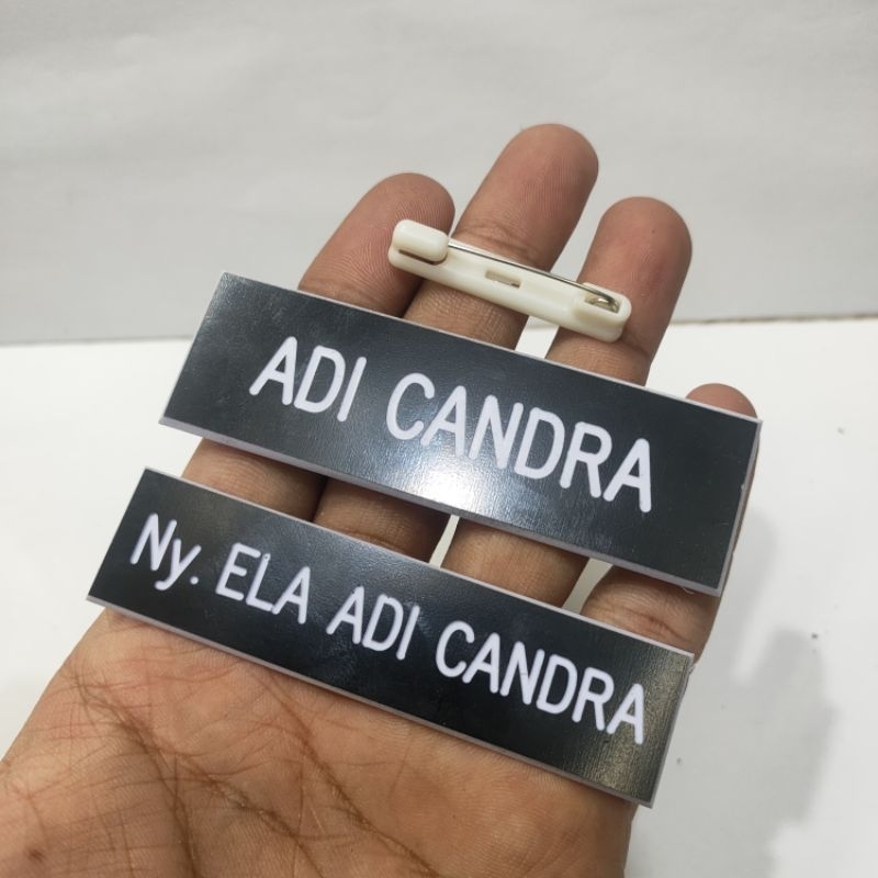 Jual Nametag TNI POLRI / Name Tag TNI POLRI / Nametag Gravoply Tebal ...