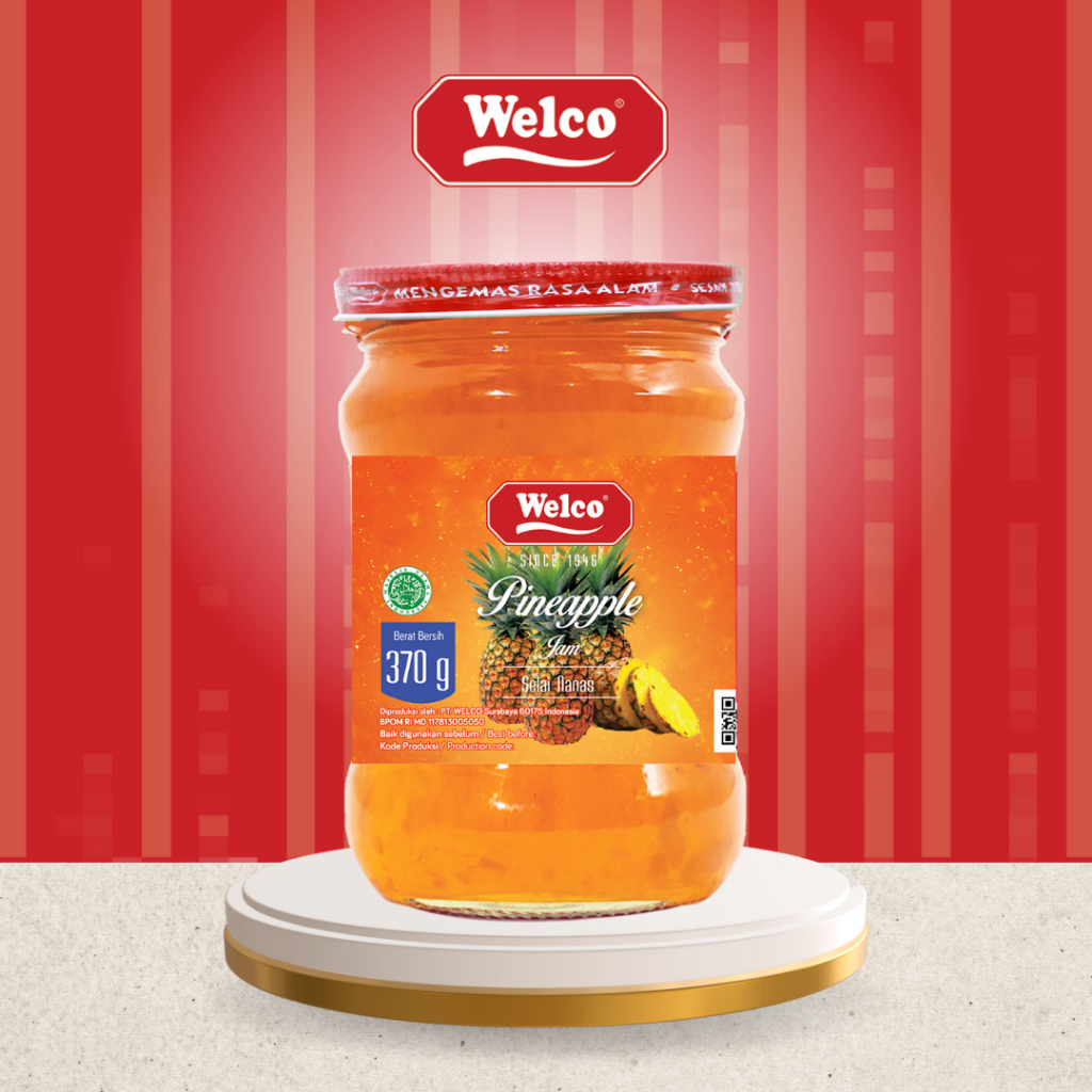 Jual Selai nanas Welco 370/ Welco Pinneaple Jam 370g/ olesan Roti selai ...