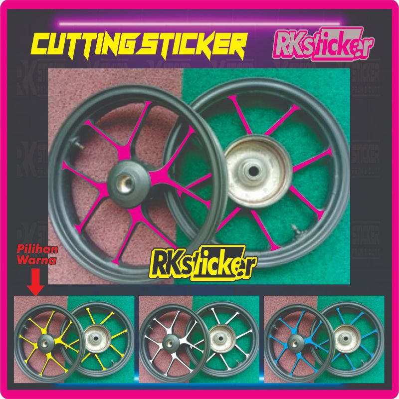 Jual Sticker Cutting VELG BEAT DELUX ALA X-MODE Stiker Beat Delux X ...