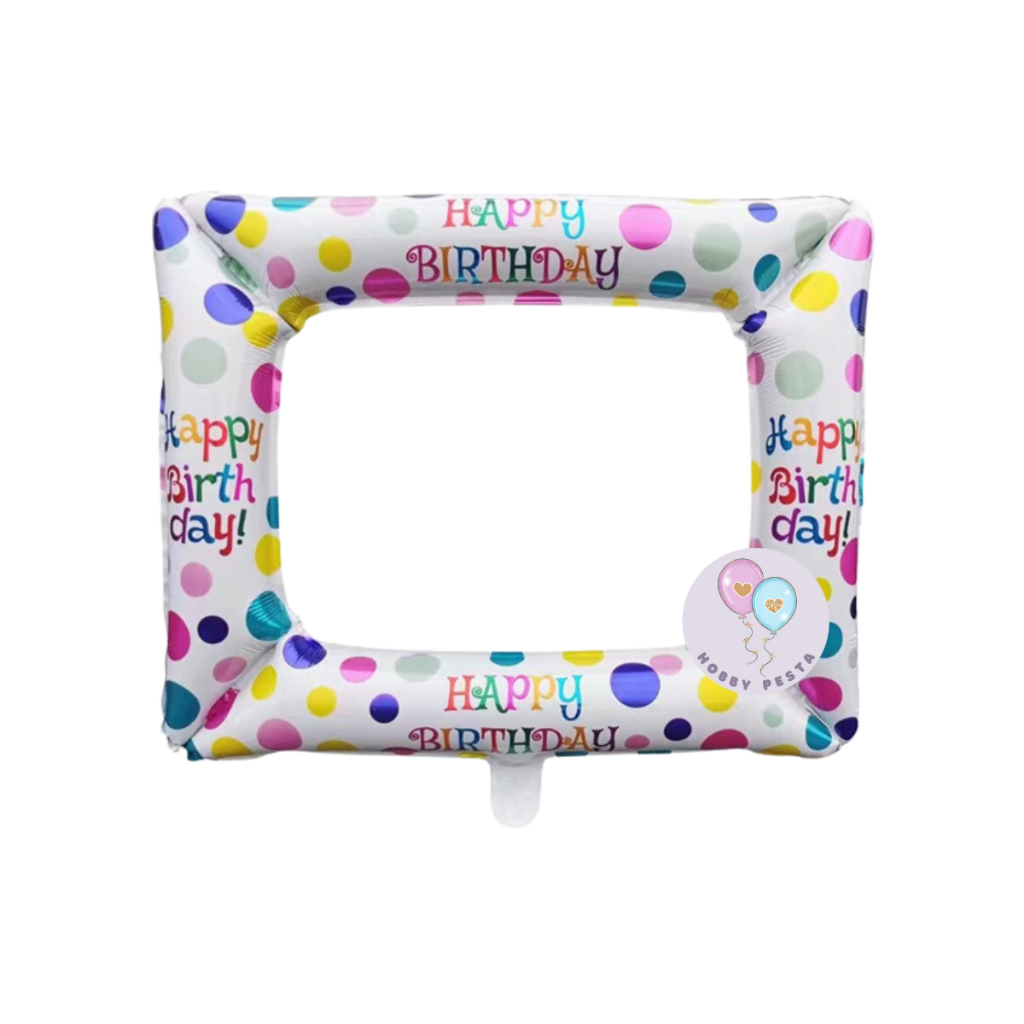 Jual Balon Bingkai Foto HBD / Balon Foil Frame Foto HBD / Frame Balloon ...