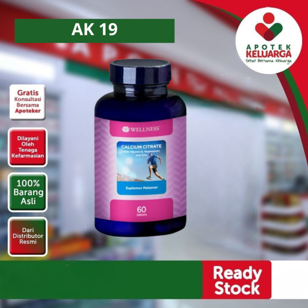 Jual Wellness Calcium Citrate 60 Tablet #osteoporosis #tulang dan gigi ...