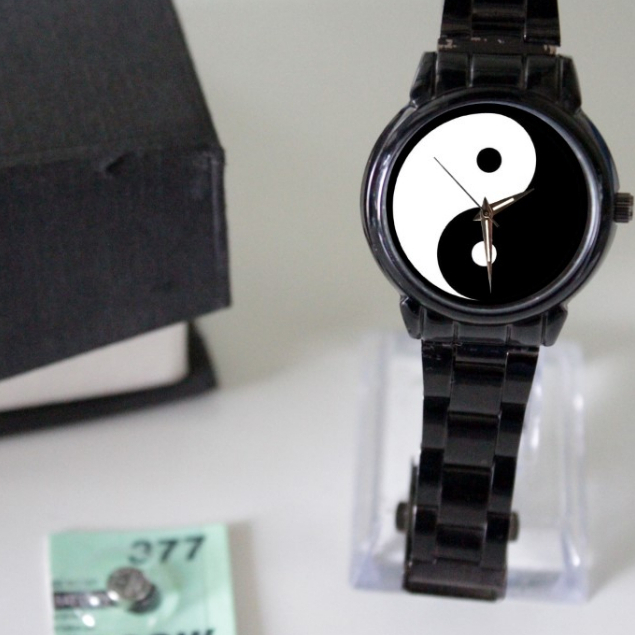 Jual Jam Tangan Wanita Keren Stainless Analog Yin Yang Tionghoa Logo ...