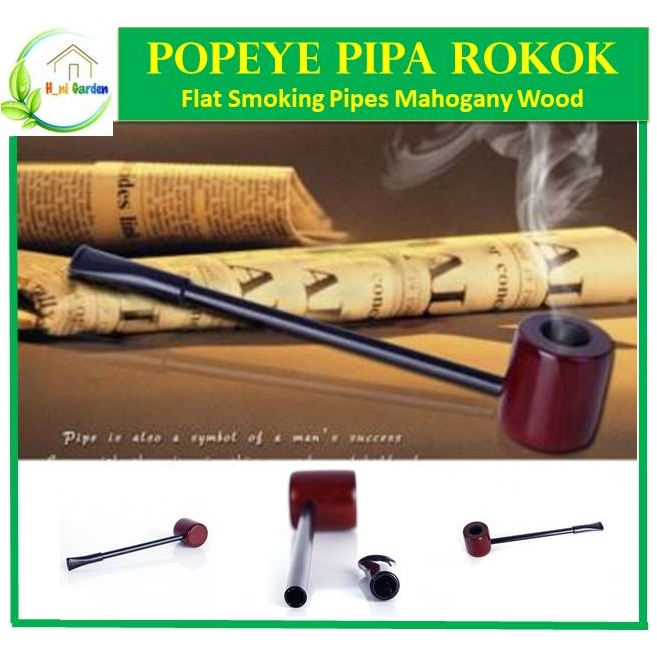 Jual Popeye Pipa Rokok Flat Smoking Pipes Mahogany Wood | Shopee Indonesia