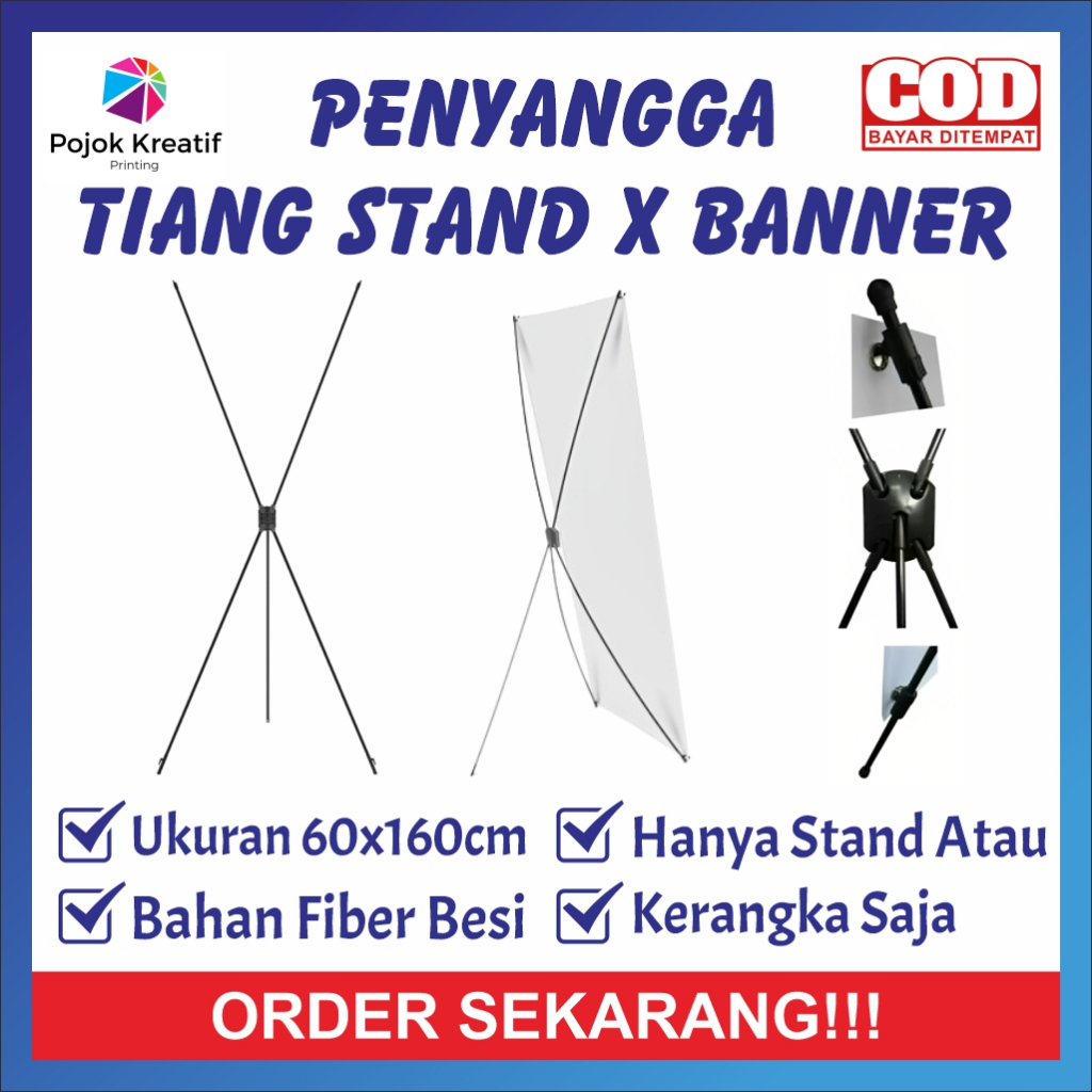 Jual Stand Penyangga Kerangka Tripod X Banner Benner Spanduk Sepanduk ...