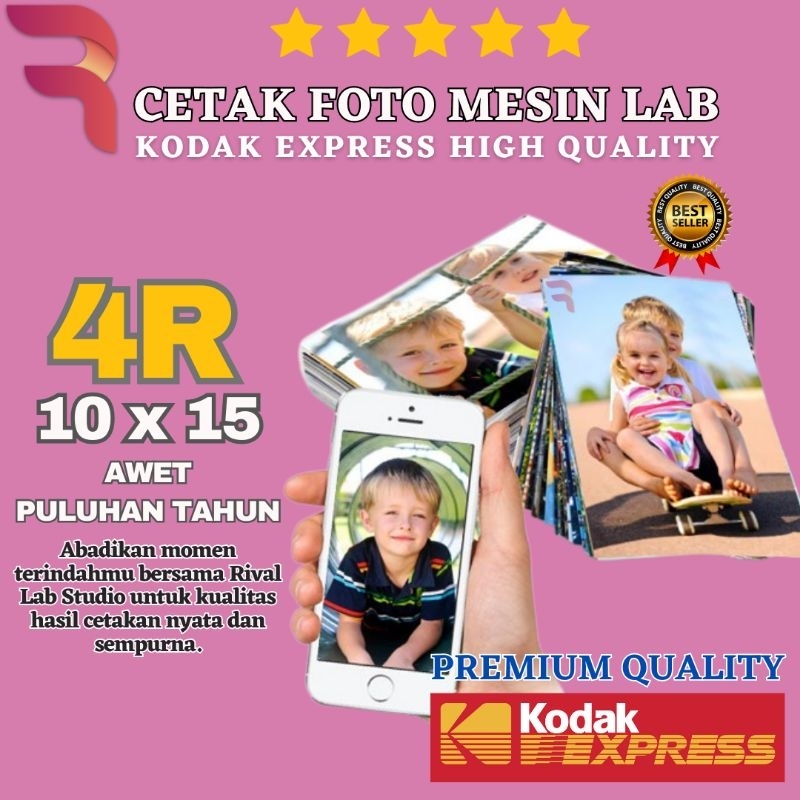 Jual RIVAL Cetak Foto 4R isi 100 Lembar Mesin Lab Kodak Express High ...