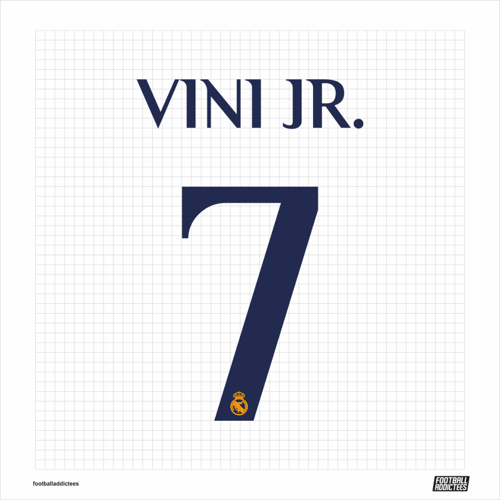 Jual NAME NUMBER SET NNS VINI JR. 7 REAL MADRID | Shopee Indonesia