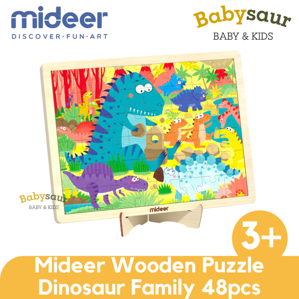Jual Mideer Wooden Puzzle Dinosaur Family 48 pcs - Puzzle Kayu Dino ...