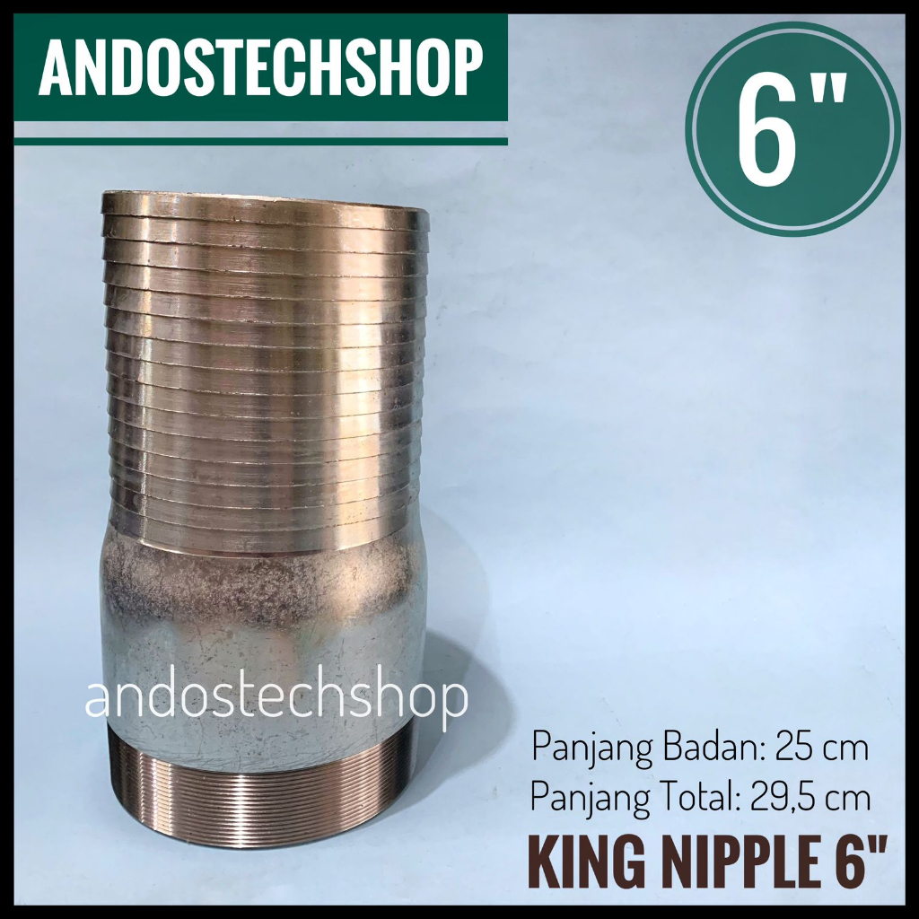 Jual King Nipple Drat 6.00" Galvanis | Sambungan Selang Nepel 6 Inch ...