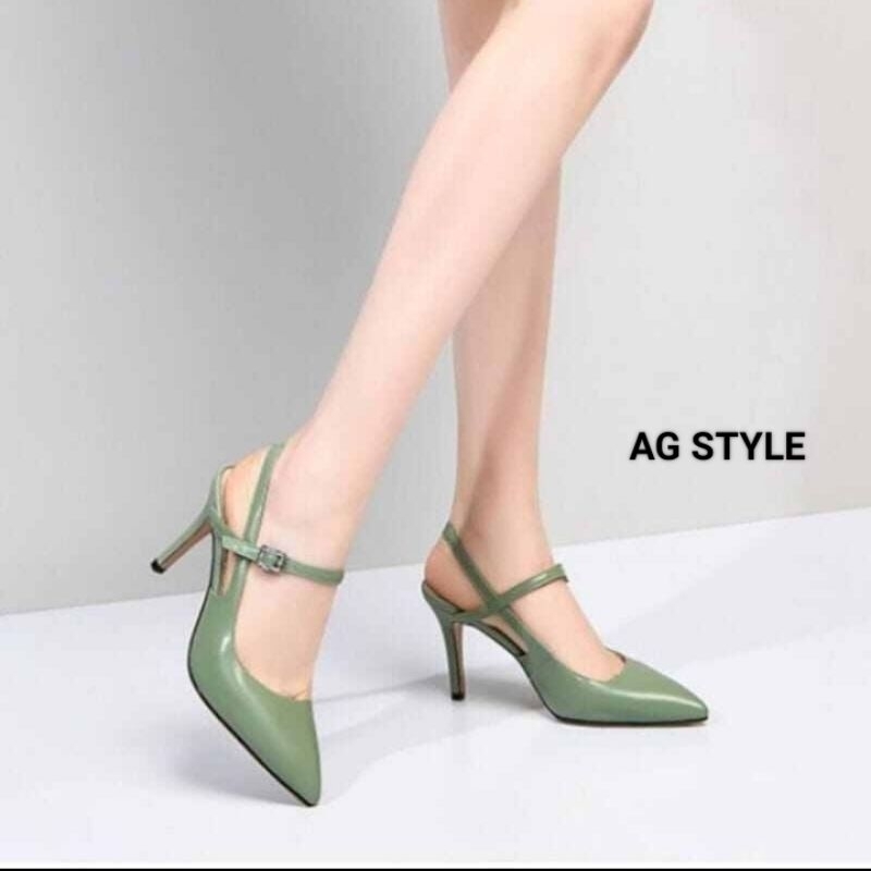 Jual SANDAL WANITA HEELS HAK LANCIP 9CM BAPAU KERUCUT TERLARIS TERLARIS ...