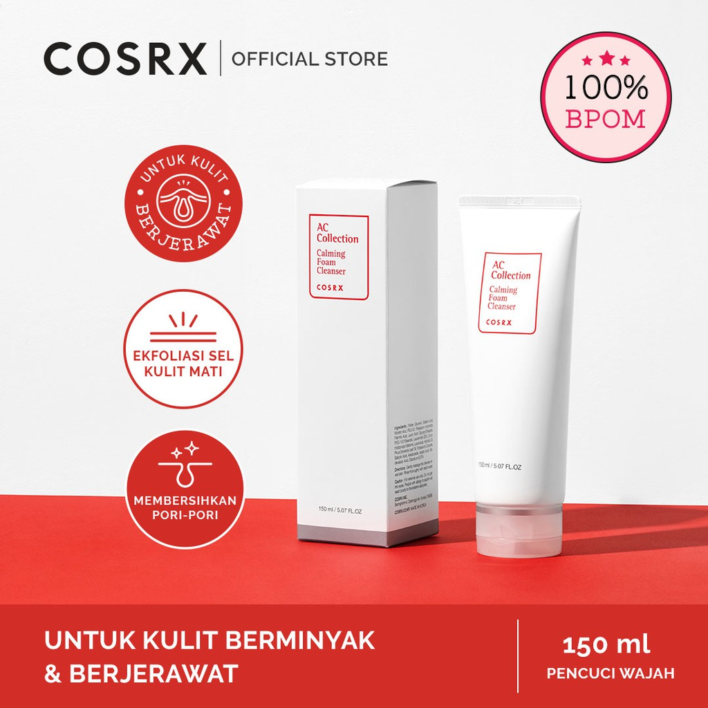 Jual COSRX - AC Collection Calming Foam Cleanser - 150 ML (Pembersih ...