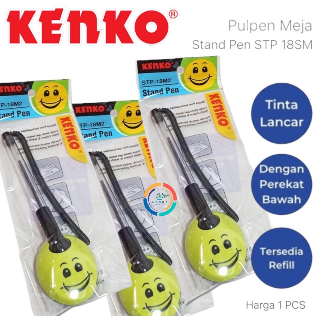Jual Kenko Pulpen Meja/Stand Pen STP-18M2 Smile Tinta Hitam | Shopee ...