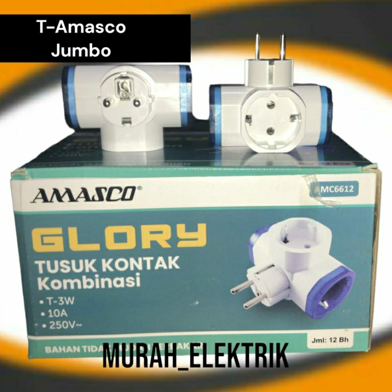 Jual STEKER T LISTRIK PLUG / T CABANG 3 AMASCO GLORY / T ARDE ORENCHI ...
