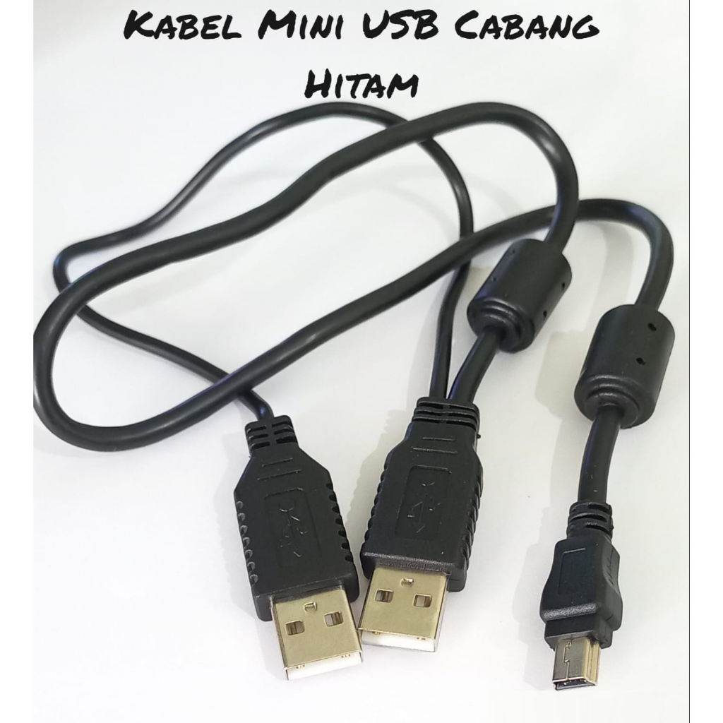 Jual kabel Mini USB Cabang Hitam | Shopee Indonesia