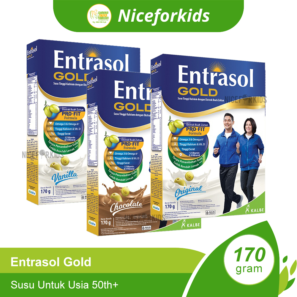 Jual Entrasol Gold Ukuran 170gr Susu Bubuk Tinggi Serat dan Kalsium ...
