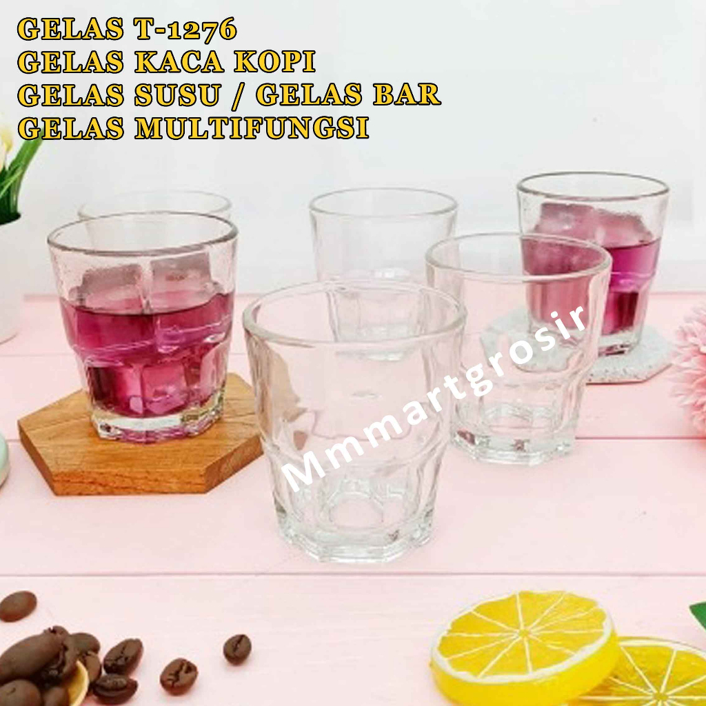 Jual Gelas Kaca / Gelas Coffee / Gelas Minuman / Gelas T-1276 | Shopee ...