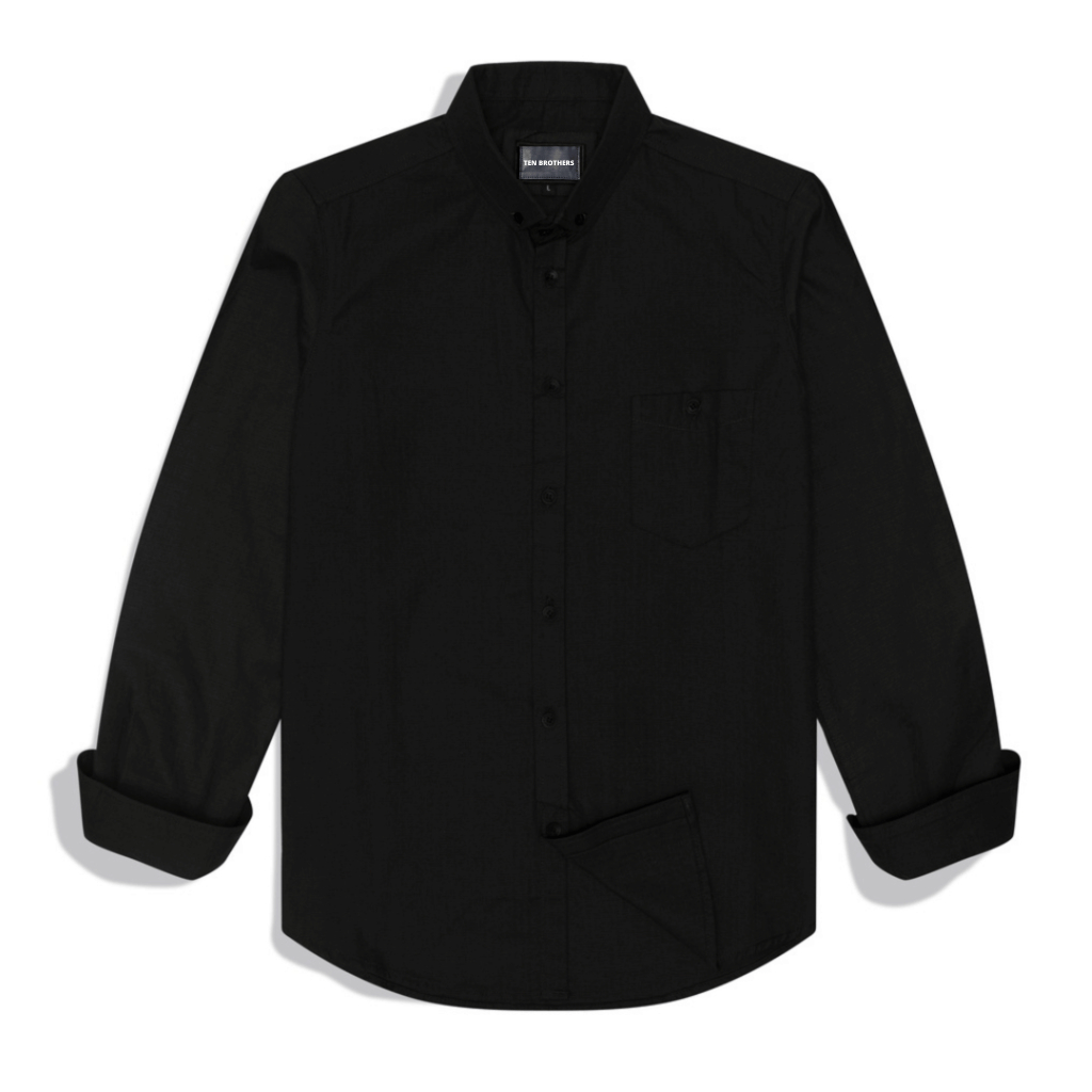 Jual Kemeja Hitam Pria Lengan Panjang | Shopee Indonesia