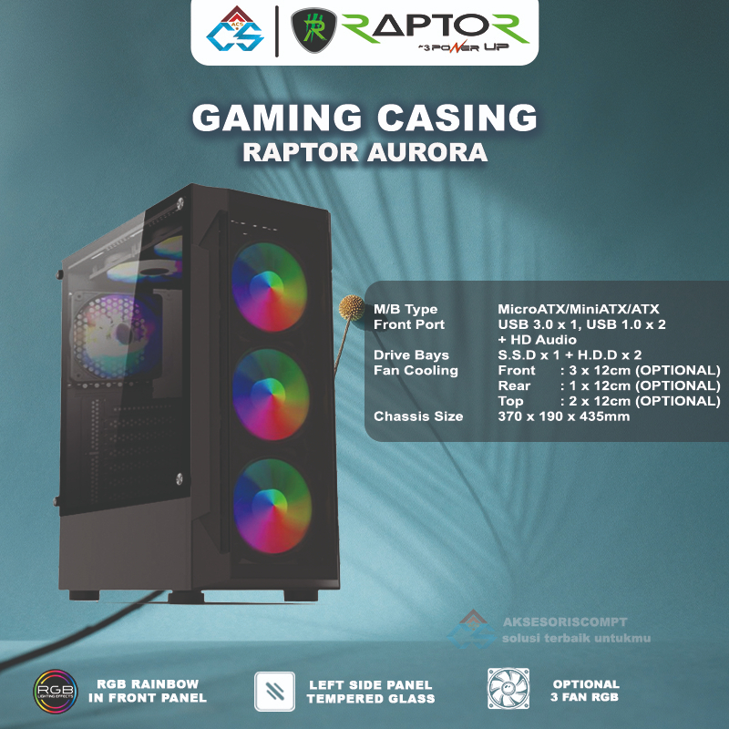 Jual Casing Gaming RAPTOR AURORA - Casing Gaming | Shopee Indonesia